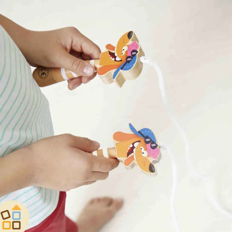 Corda per Saltare per Bambini con Manico in Legno, Cagnolino – Centro ...