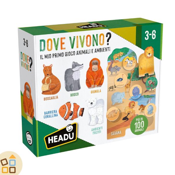 Headu | Dove Vivono? Primo Gioco Animali E Ambienti, Ecosostenibile – Centro Gioco Educativo